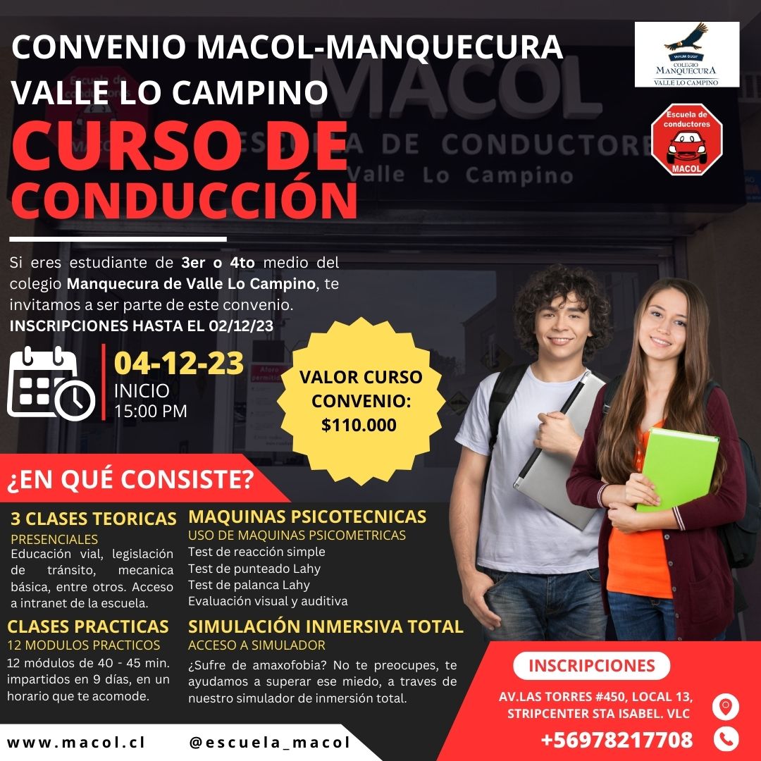 Sucursales - Escuela de Conductores Macol